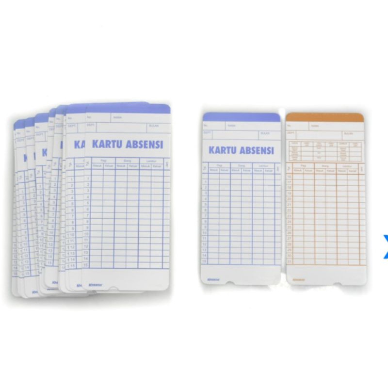 Jual Krisbow kertas kartu absensi 100pcs absen card white kartu ...