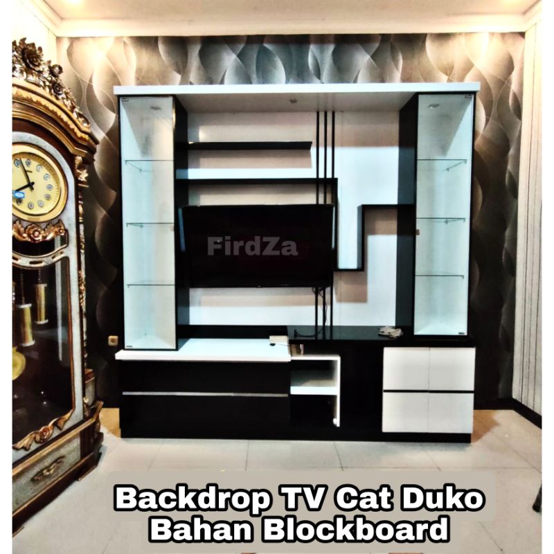 Jual Backdrop TV Cat Duko dan HPL Stylish - Bahan Blockboard Kokoh ...