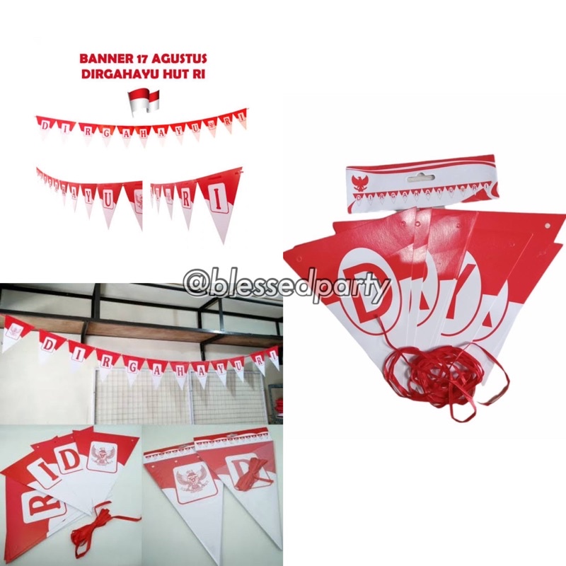Jual BANNER MERAH PUTIH DIRGAHAYU RI 17 AGUSTUS KEMERDEKAAN INDONESIA ...