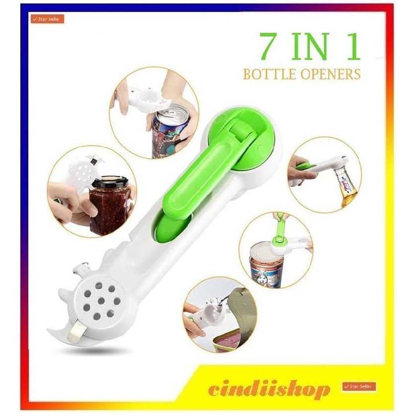 Jual Bottle Opener 7 in 1 Alat Pembuka Tutup Botol Serbaguna | Shopee ...