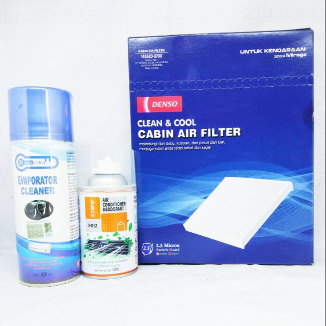 Jual PAKET FULL FRESH FILTER CABIN AC MITSUBISHI MIRAGE DENSO ORIGINAL ...