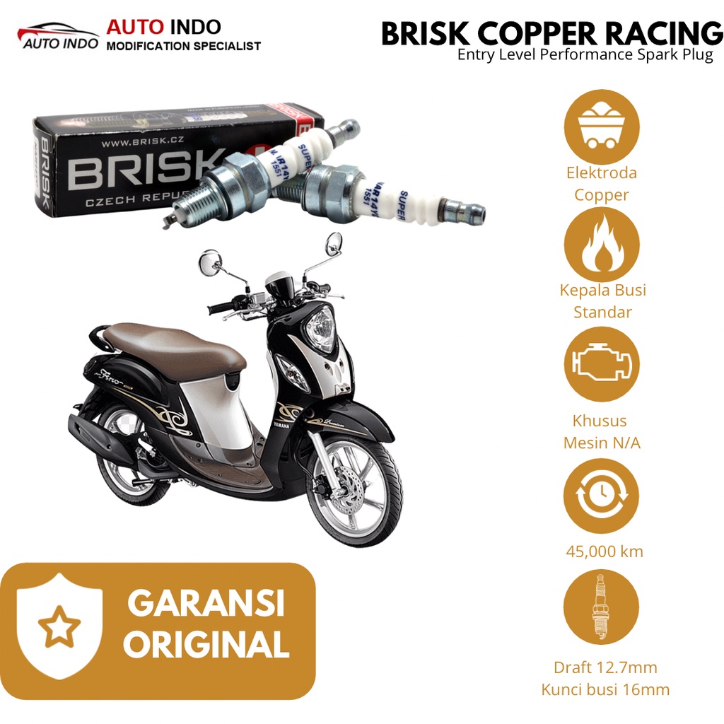 Jual Busi Motor Racing Yamaha Fino Busi Brisk Copper Racing NAR14YC Ori ...