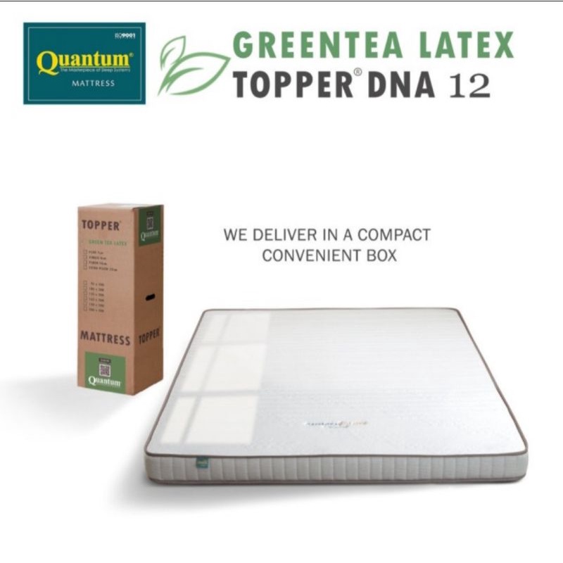 Jual Quantum Matras Topper Greentea Latex DNA 8cm - 12cm pelapis kasur ...