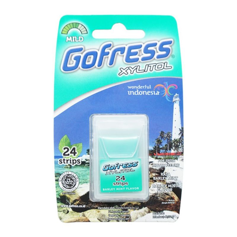 Jual GOFRESS XYLITOL BARLEY MINT 24 STRIPS | Shopee Indonesia