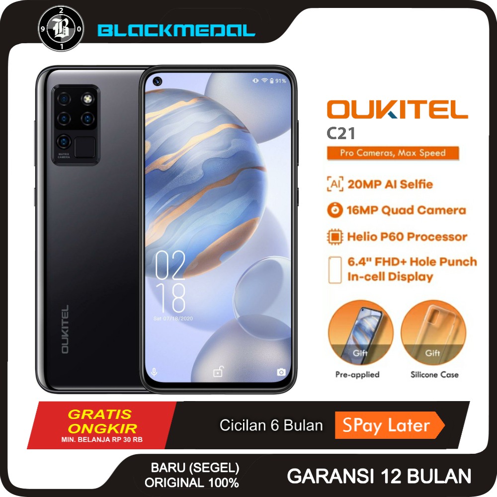 Jual Oukitel C21 Midnight Black Smartphone 4G LTE 4GB Ram 64GB Rom ...
