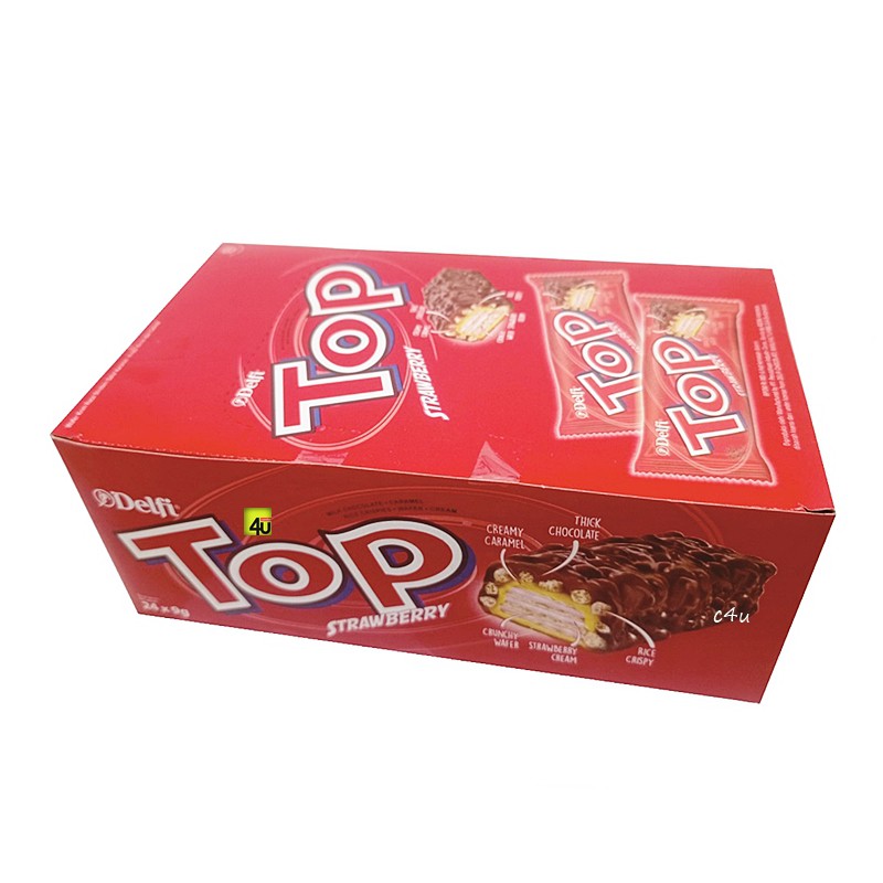 Jual TOP Wafer Chocolate Crispy Caramel - BOX isi 24 pcs / DELFI ...