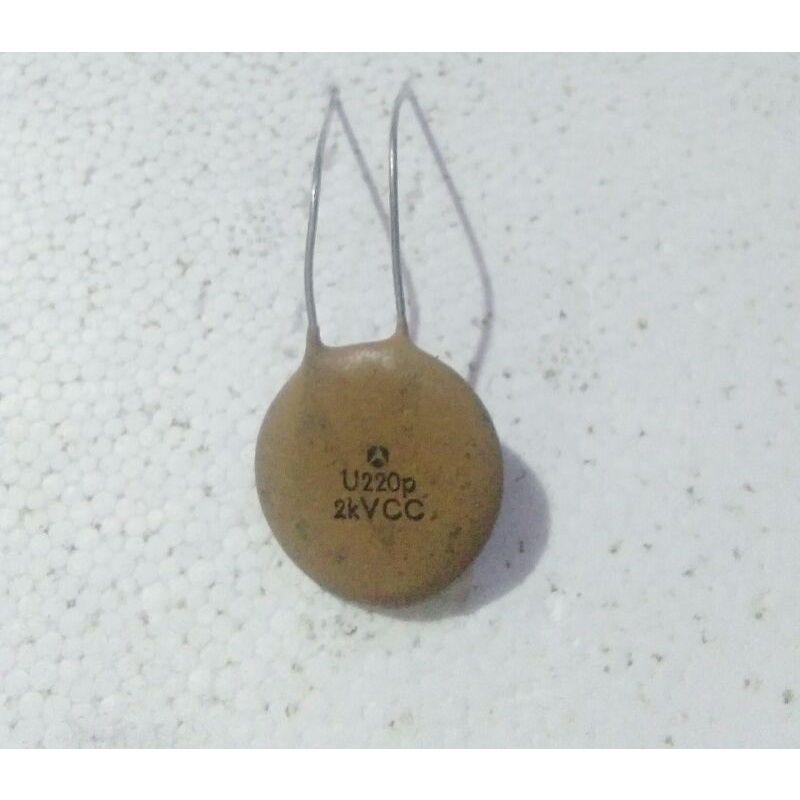 Jual kapasitor keramik coklat 220p - 2kv capacitor npo high voltage ...