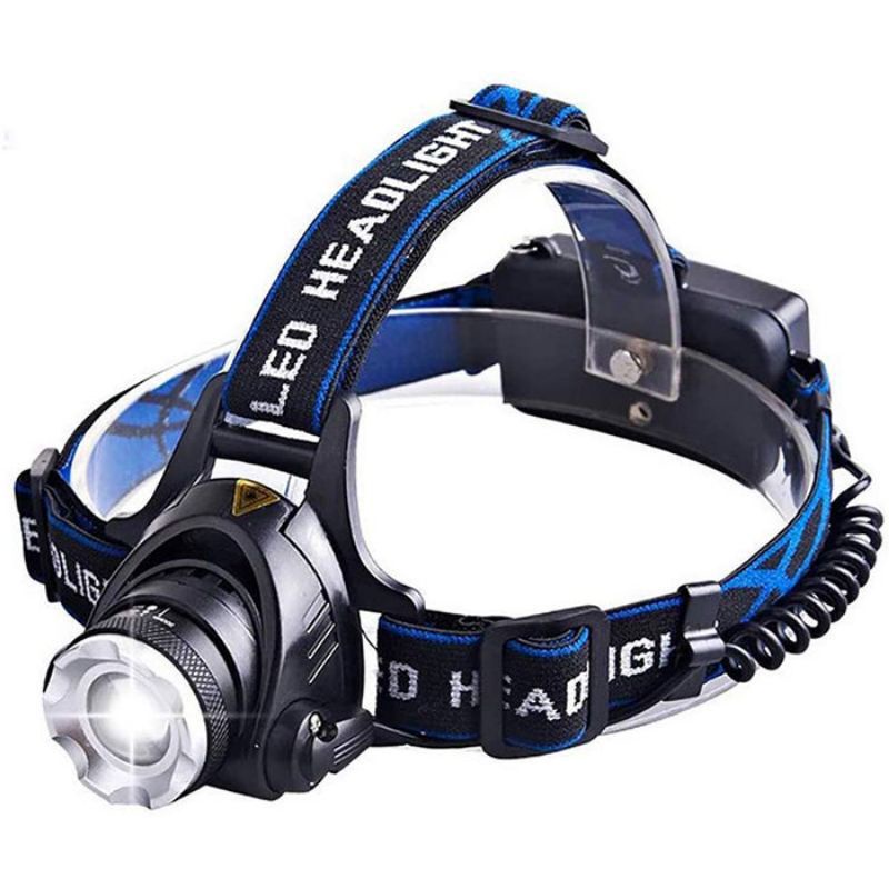 Jual Senter Kepala LED Zoom Super Terang Headlamp LED Cree XML T6 568D - Lengkap | Shopee Indonesia
