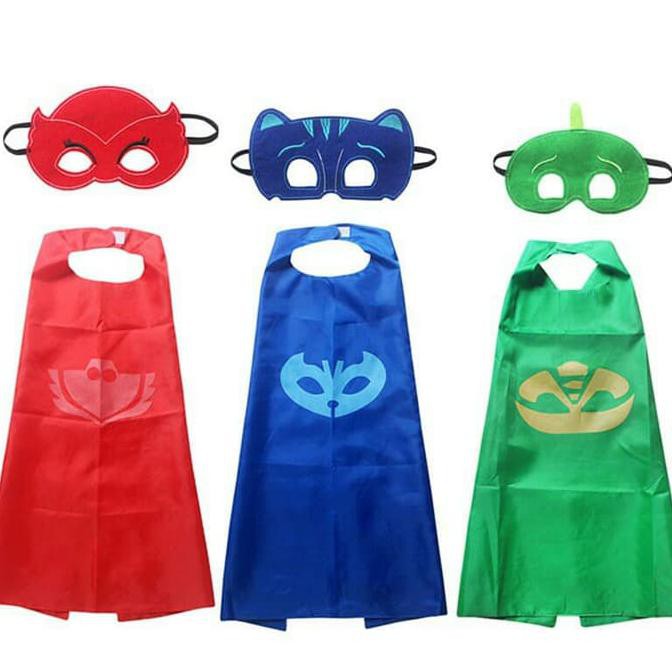 Jual Jual Murah !!! Pj Masks Jubah dan Topeng 1 set / Kado Mainan Anak ...