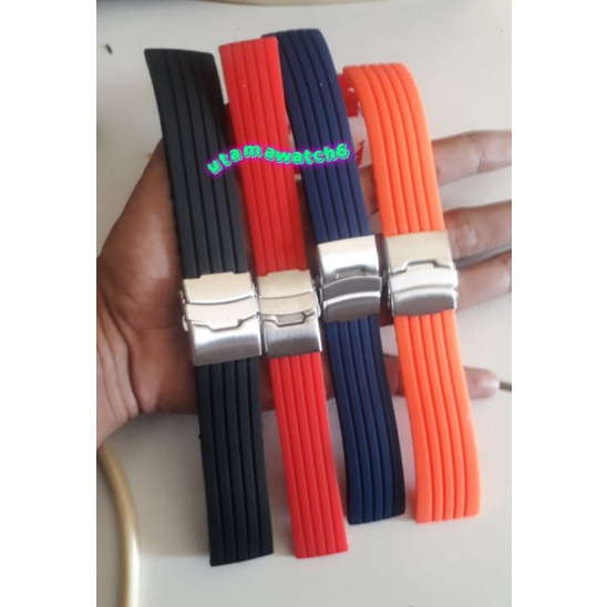 Jual Tali Jam Tangan Strap Tali Jam Clasp Folding 20mm 22mm 24mm Tali ...