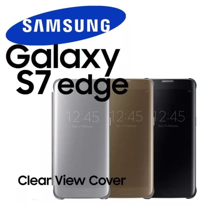 Jual Samsung S7 edge S7edge Flip Clear View Standing Cover Case Original 100% | Shopee Indonesia