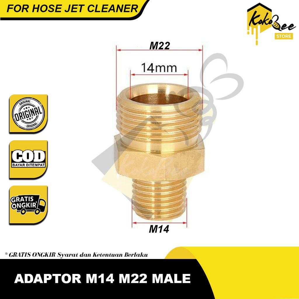 Jual Adaptor hose jet cleaner M14 male M22 male Adapter penyambung ...