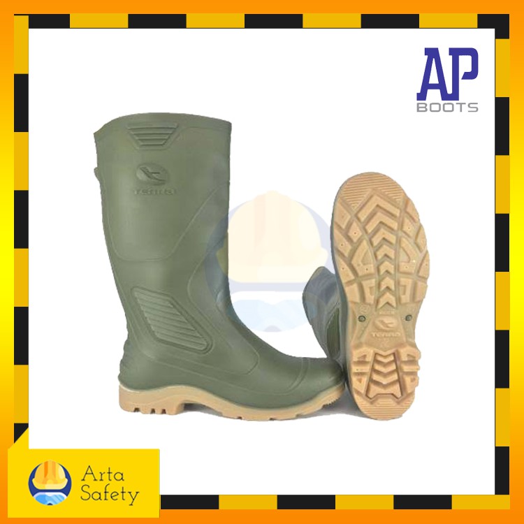 Jual Sepatu Boot/ Sepatu Boots/ Karet Merk AP Terra Eco 3 ( Warna Hijau ...
