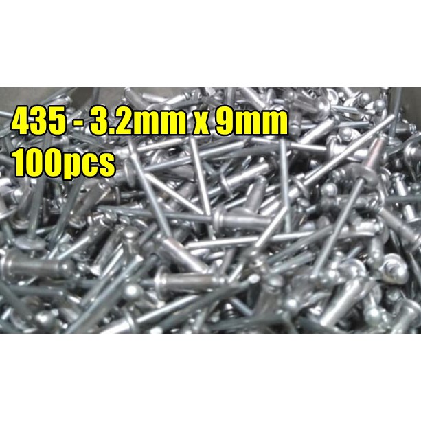 Jual isi 100 pcs paku rivet 3.2mm x 9mm refill paku aluminium rifet ...