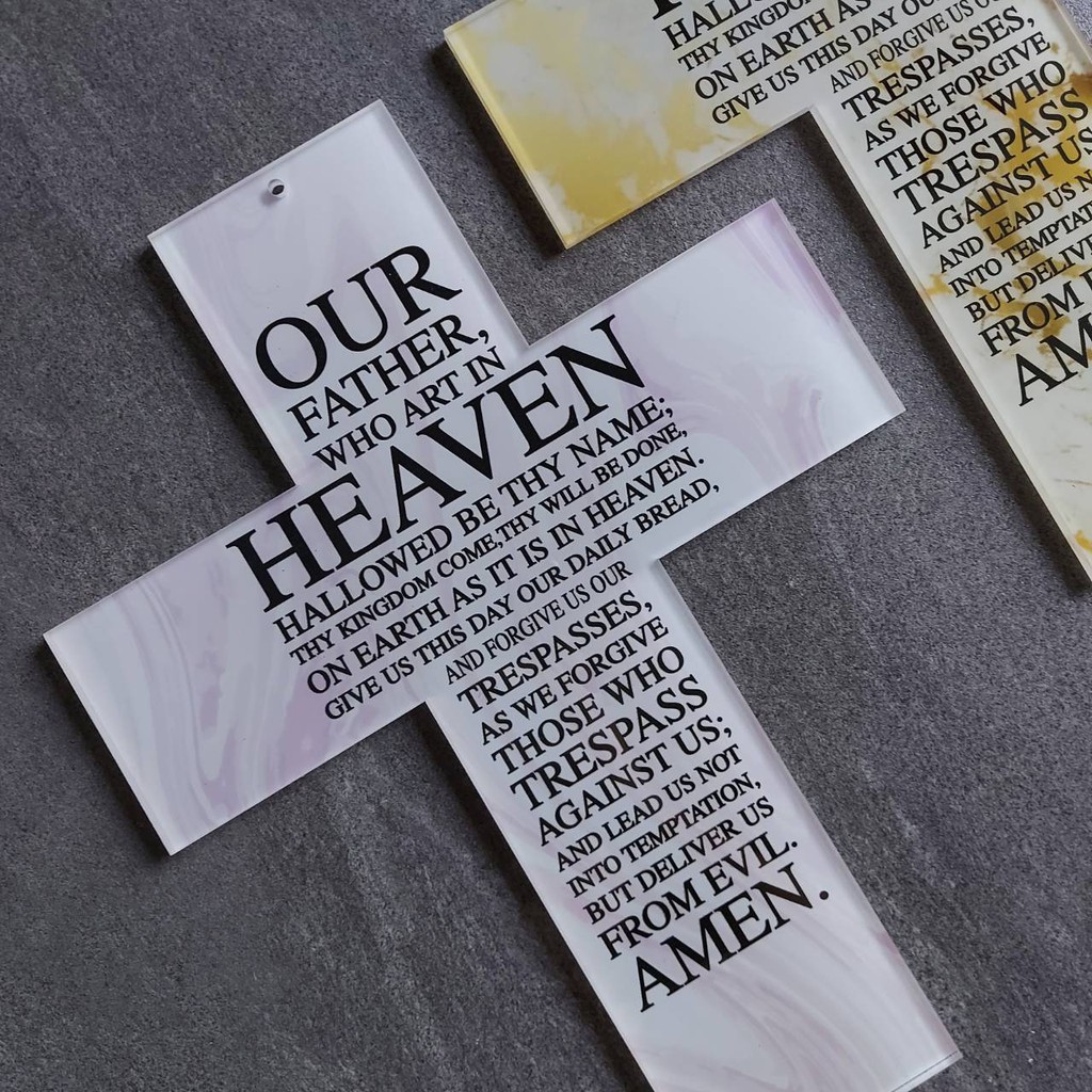 Jual PAJANGAN SALIB DOA BAPA KAMI / CROSS / GANTUNGAN SALIB / DOA BAPA ...