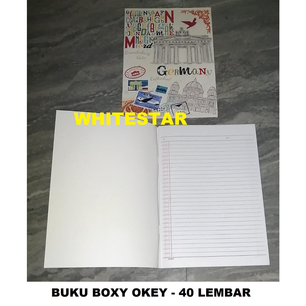 Jual buku tulis garis boxy okey - 40 lembar (kiky group) | Shopee Indonesia