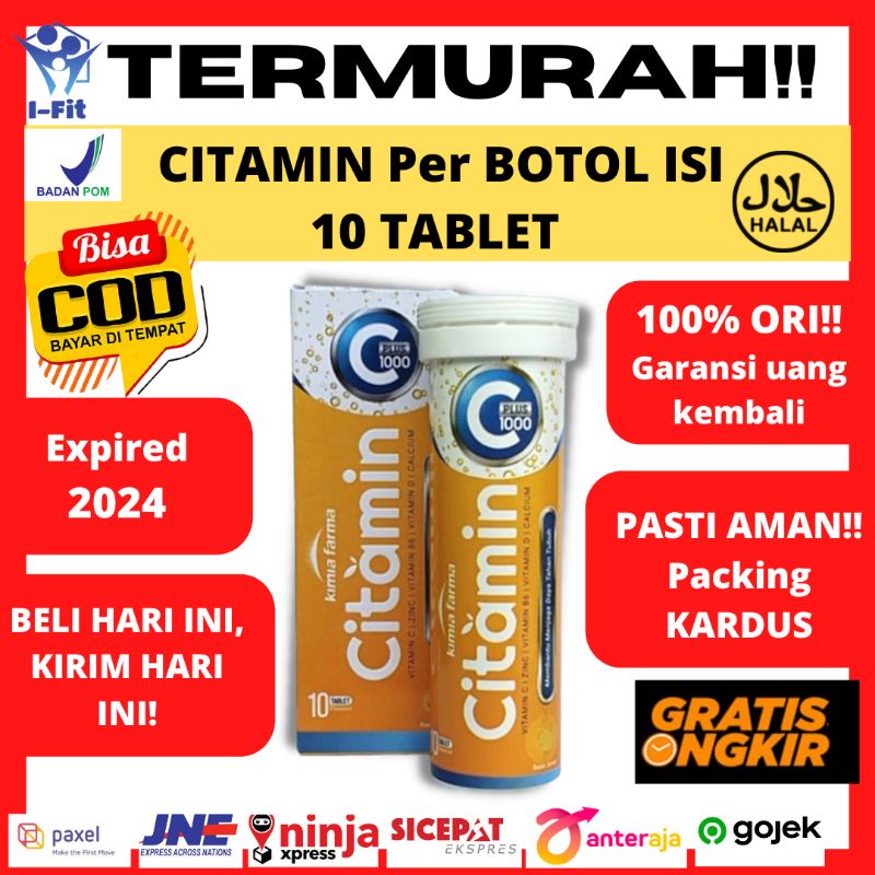 Jual Citamin Vitamin C D3 Zink Kalsium Calsium CDR redoxon per Botol ...
