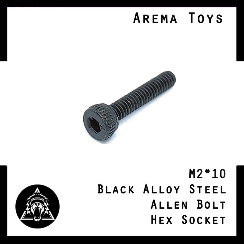 Jual M2*10 M2 Hex Screws 10mm M2x10 Black Alloy Steel Baut L Bolt ...