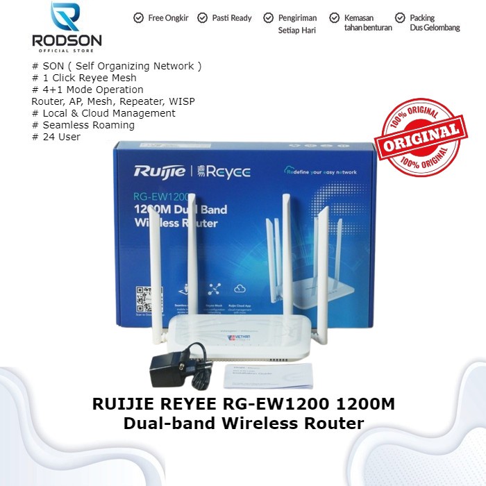 Jual Router Ruijie Reyee RG EW1200 1200M Dual band Wireless | Shopee ...