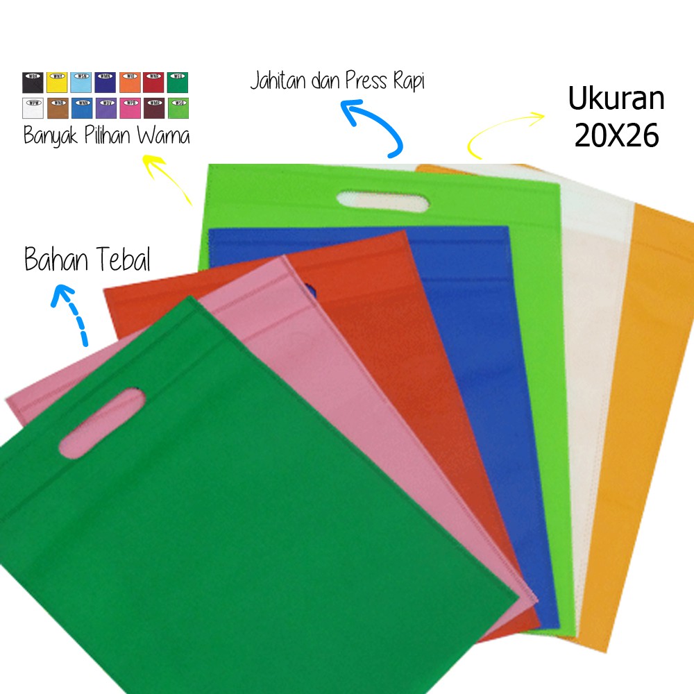 Jual SUPPLIER! Tas Spunbond Polos Oval Ukuran 20x25 | Shopee Indonesia