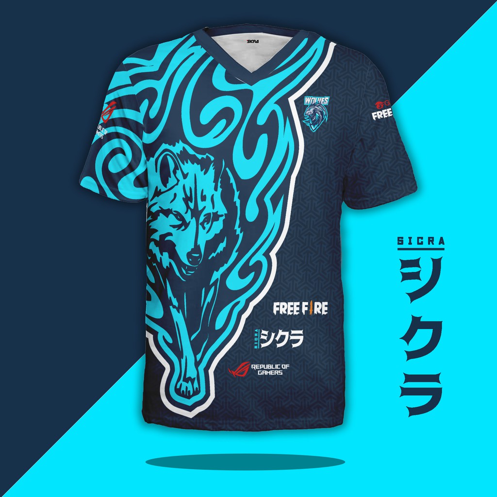 Jual Jersey Baju Game Gaming FF Free Fire Custom Wolves | bisa Custom ...