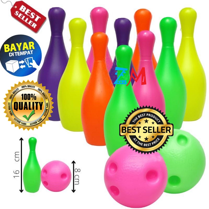 Jual Mainan Edukasi Anak Bola Bowling Set Olahraga Sport Murah | Shopee ...