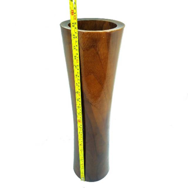 Jual Jual Guci Vas Bunga Kayu Jati Polos Hiasan Dekorasi Rumah Ruang ...
