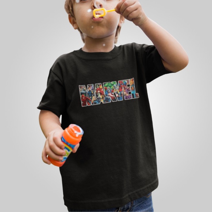Jual Kaos Anak MARVEL LOGO 2 | Baju Anak 2 tahun 12 tahun UNISEX ...