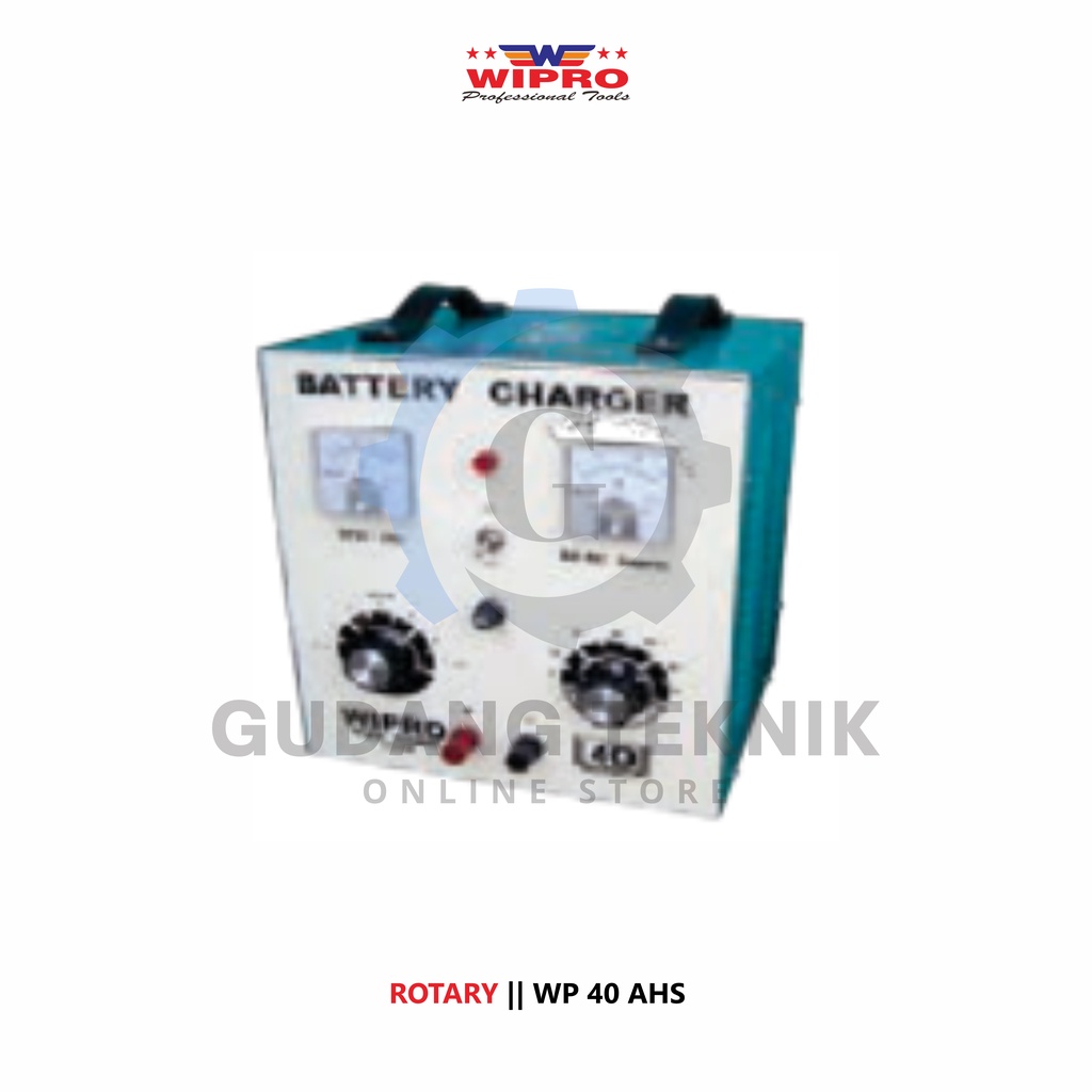 Jual Battery Charger Rotary 40A WIPRO WP-40-AHS / Cas Aki Rotary 40 Ampere 12-60 V WIPRO WP40AHS ...