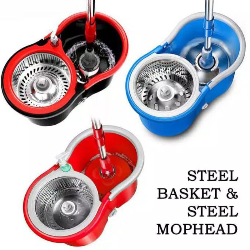 Jual ALAT PEL PUTAR OTOMATIS - MAGIC MOP ORIGINAL STAINLESS STEEL - PEL ...