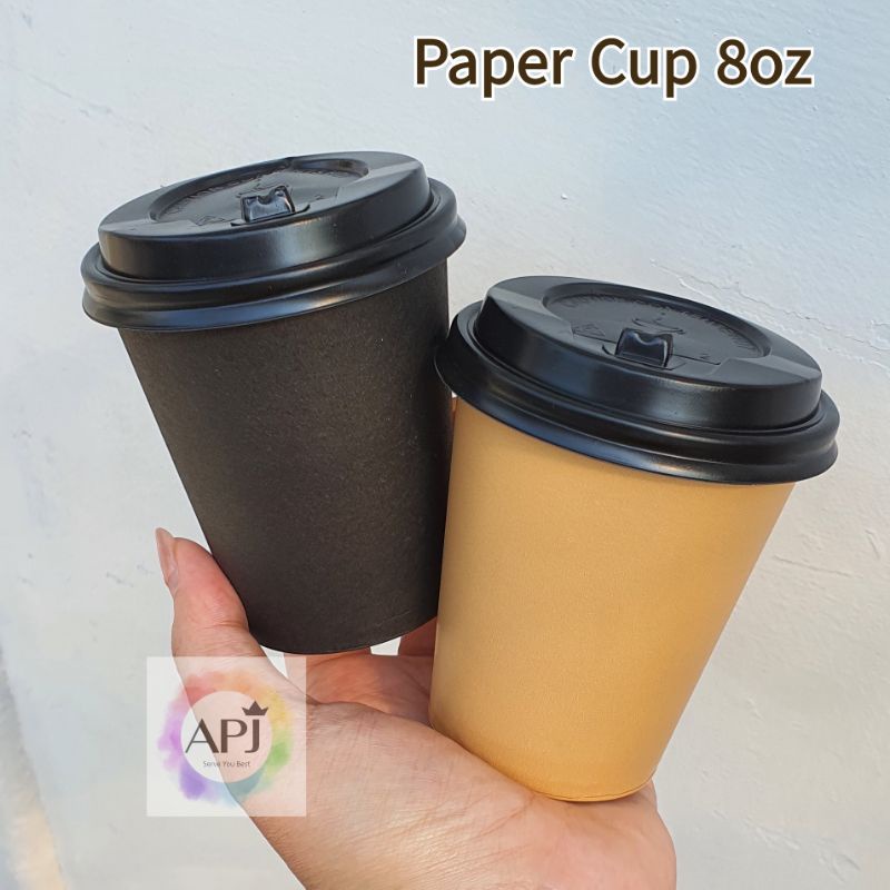 Jual Paper Cup 8oz / Gelas Kertas / Gelas Kertas Kopi sekali pakai | Shopee Indonesia