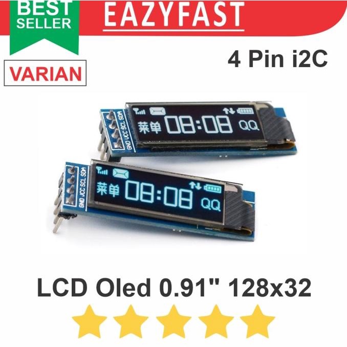 Jual Module Lcd Graphcis Oled 091 I2c Iic Arduino Modul 128x32 Kecil