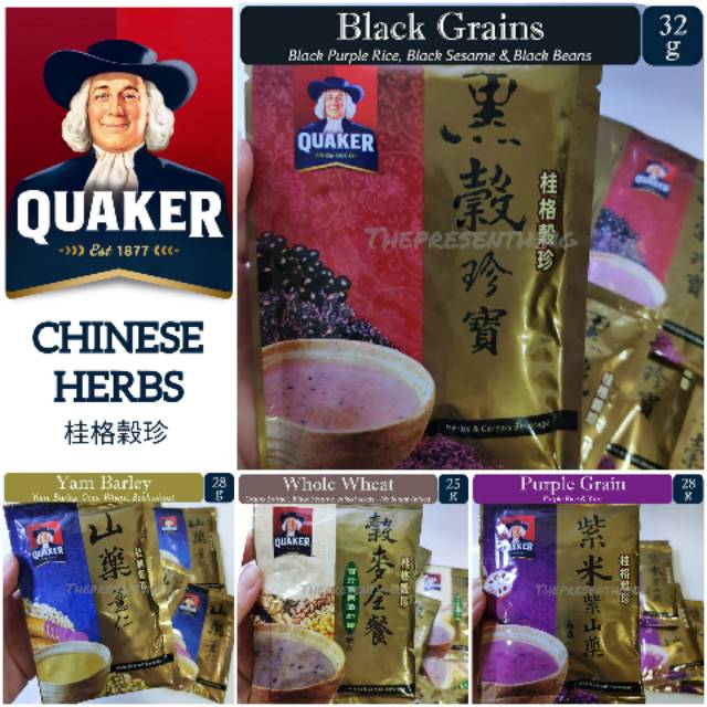 Jual QUAKER OAT IN SACHETS CHINESE HERBS 100% ORIGINAL TAIWAN ...