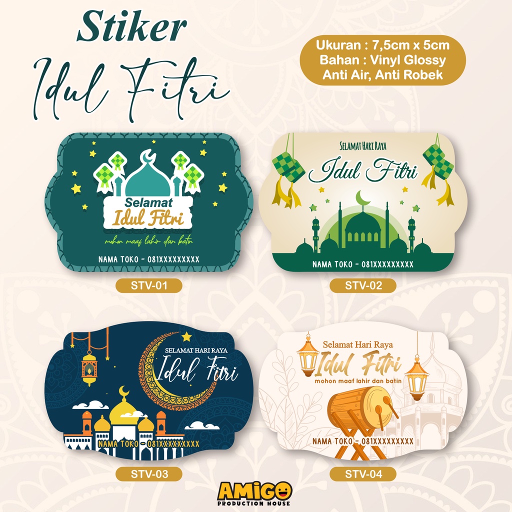 Jual STICKER LEBARAN STICKER HAMPERS STIKER IDUL FITRI STICKER TOPLES ...