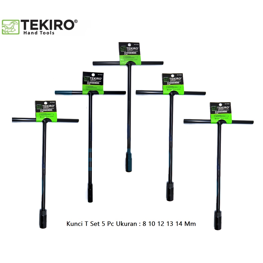 Jual Tekiro T Type Socket Wrench 5 Pc / Kunci Sok Soket T Set 5 Pc 8 10 ...