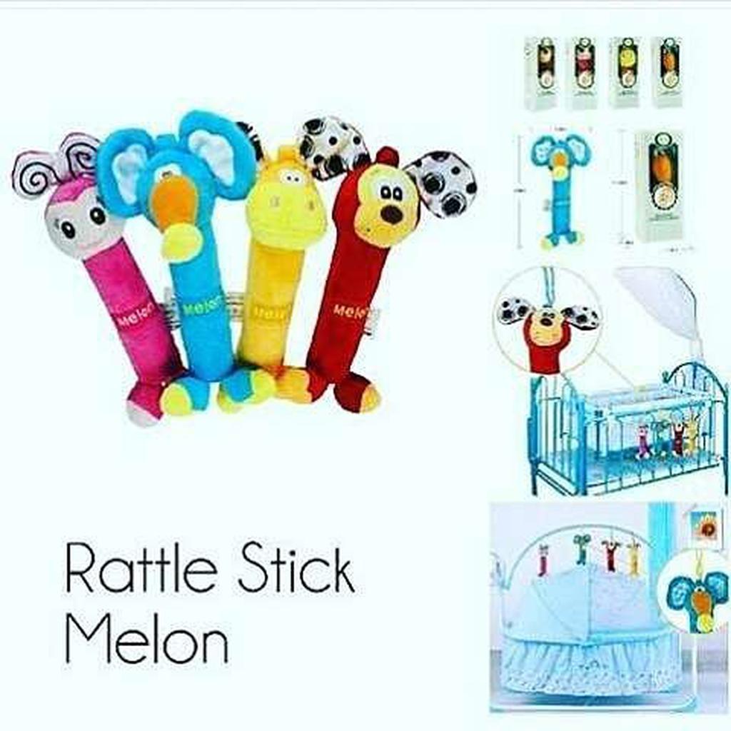 Jual Boneka Anak Rattle Stick Melon Teether Animal Gantungan Box Bayi ...