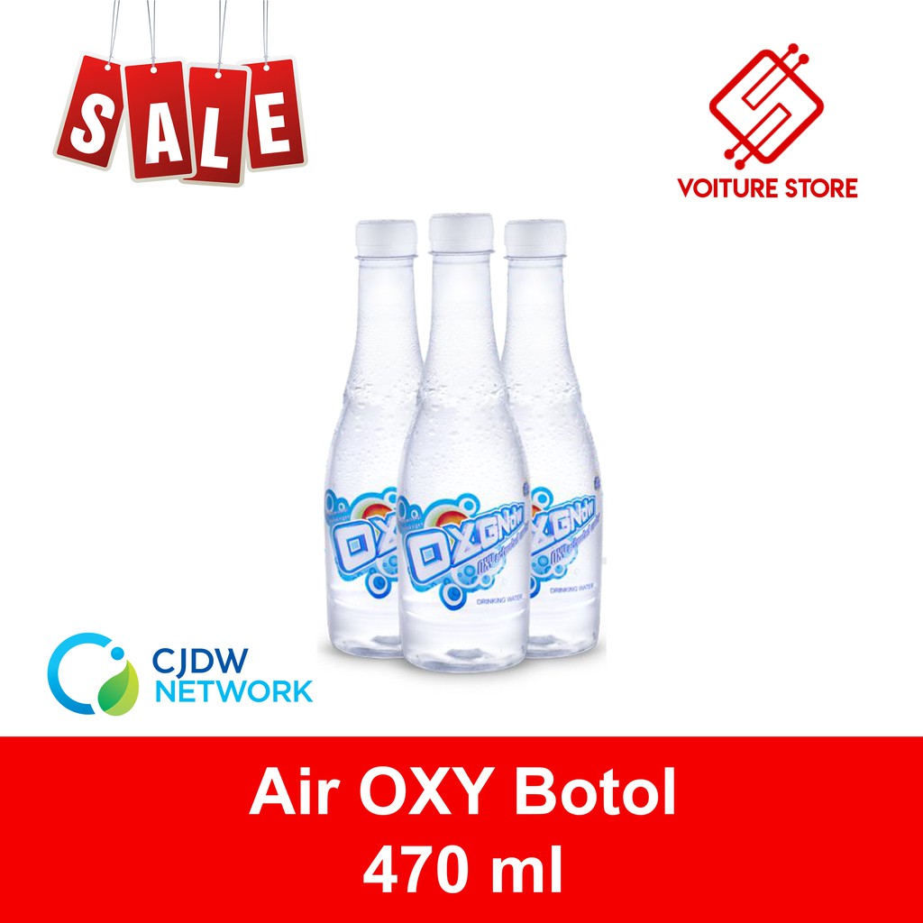 Jual Air OXY Botol Drinking Water Oxygen Kemasan Botol Isi 470 ml ...
