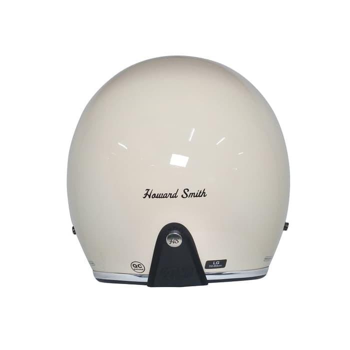 Jual CARGLOSS RETRO HOWARD SMITH LIST CHROME HELM HALF FACE - AVORIO ...