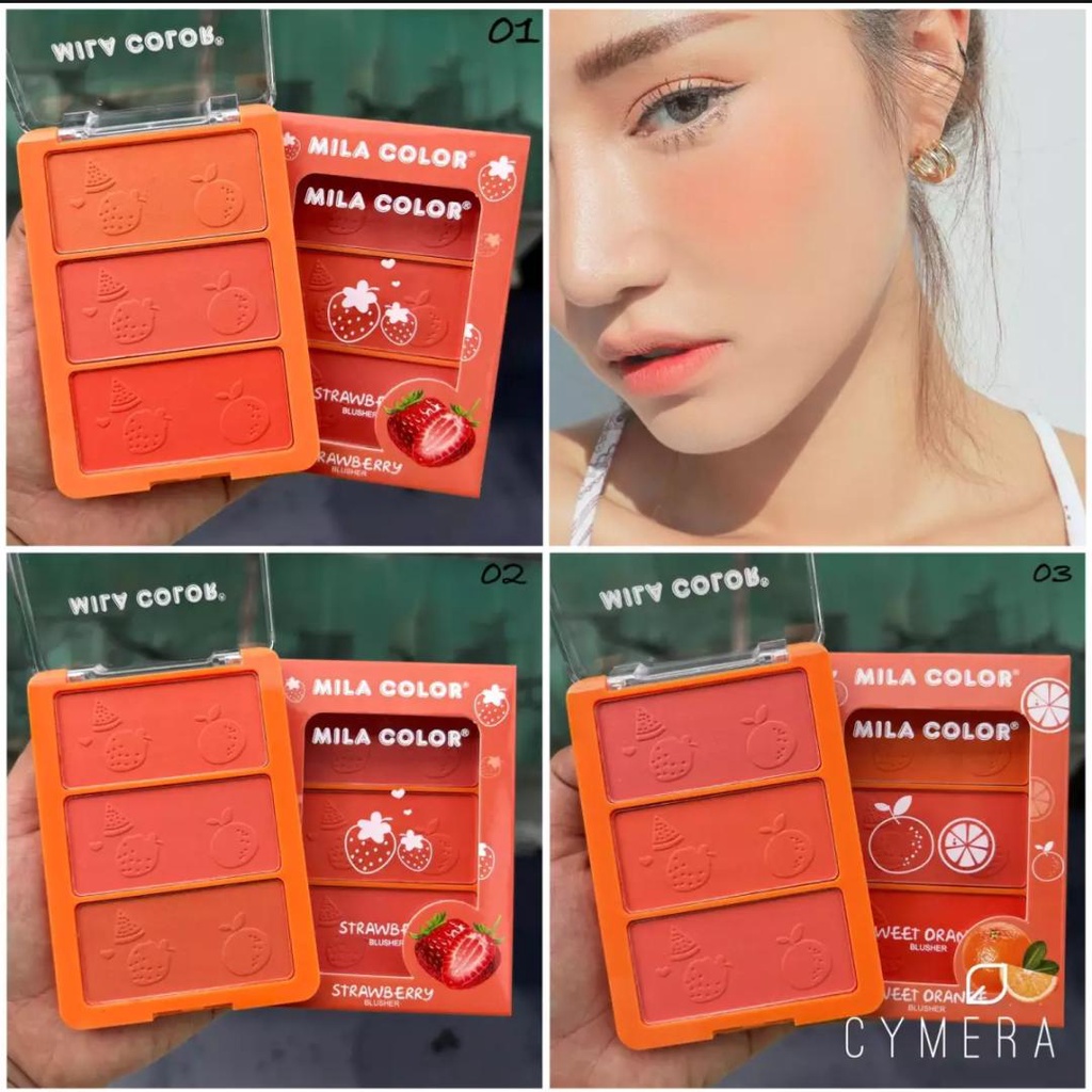 Jual MILA COLOR Hello Love Peach 6 Color Eyeshadow + 1 Blusher Palette ...