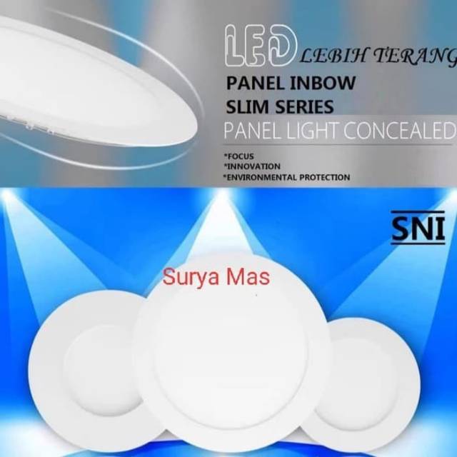 Jual Lampu downlight led panel 12w 12 w 12 watt inbow bulat | Shopee Indonesia