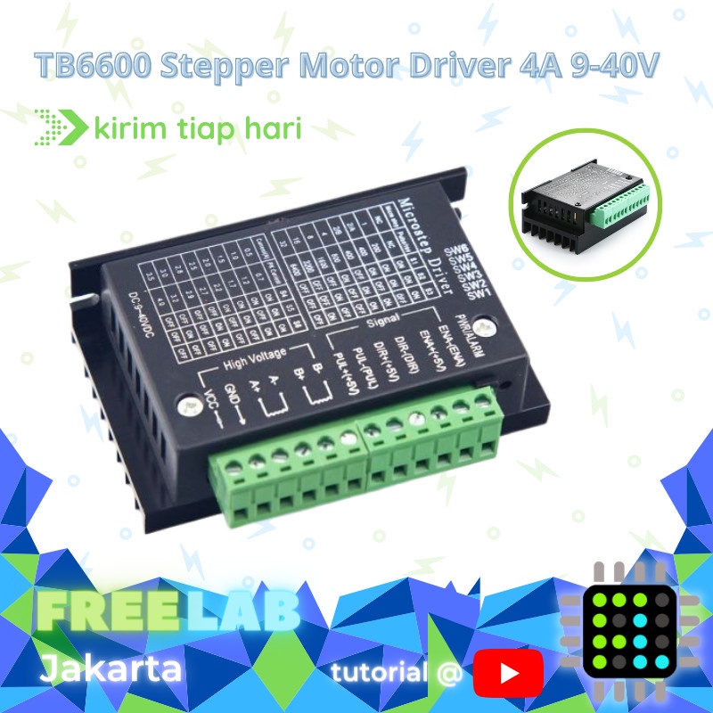 Jual TB6600 Stepper Motor Driver Controller 4A 9-40V Upgrade Versi 42 ...