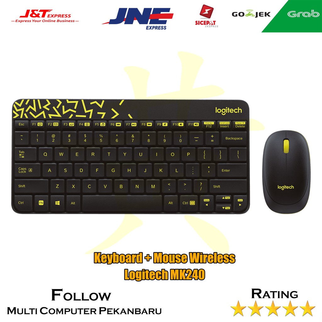 Jual Keyboard Mouse Wireless Logitech MK240 - K+M Wireless Logitech MK ...