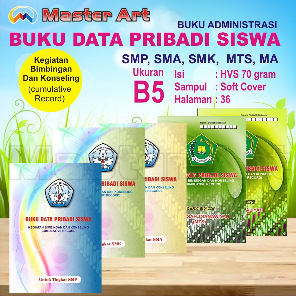 Jual Buku Data Pribadi Siswa -Bimbingan Konseling (BK) SMP, SMA, ,SMK ...