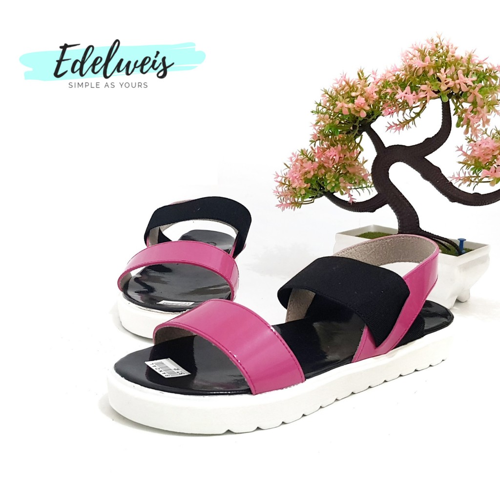Jual EDELWEIS Platform Sandal Wanita Docmart Alexa Elastis Talincang ...