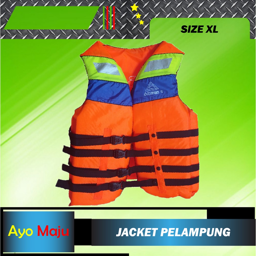 Jual Jaket Pelampung ATunas XL Life Jacket KHUSUS JNE / GOJEK / GRAB ...