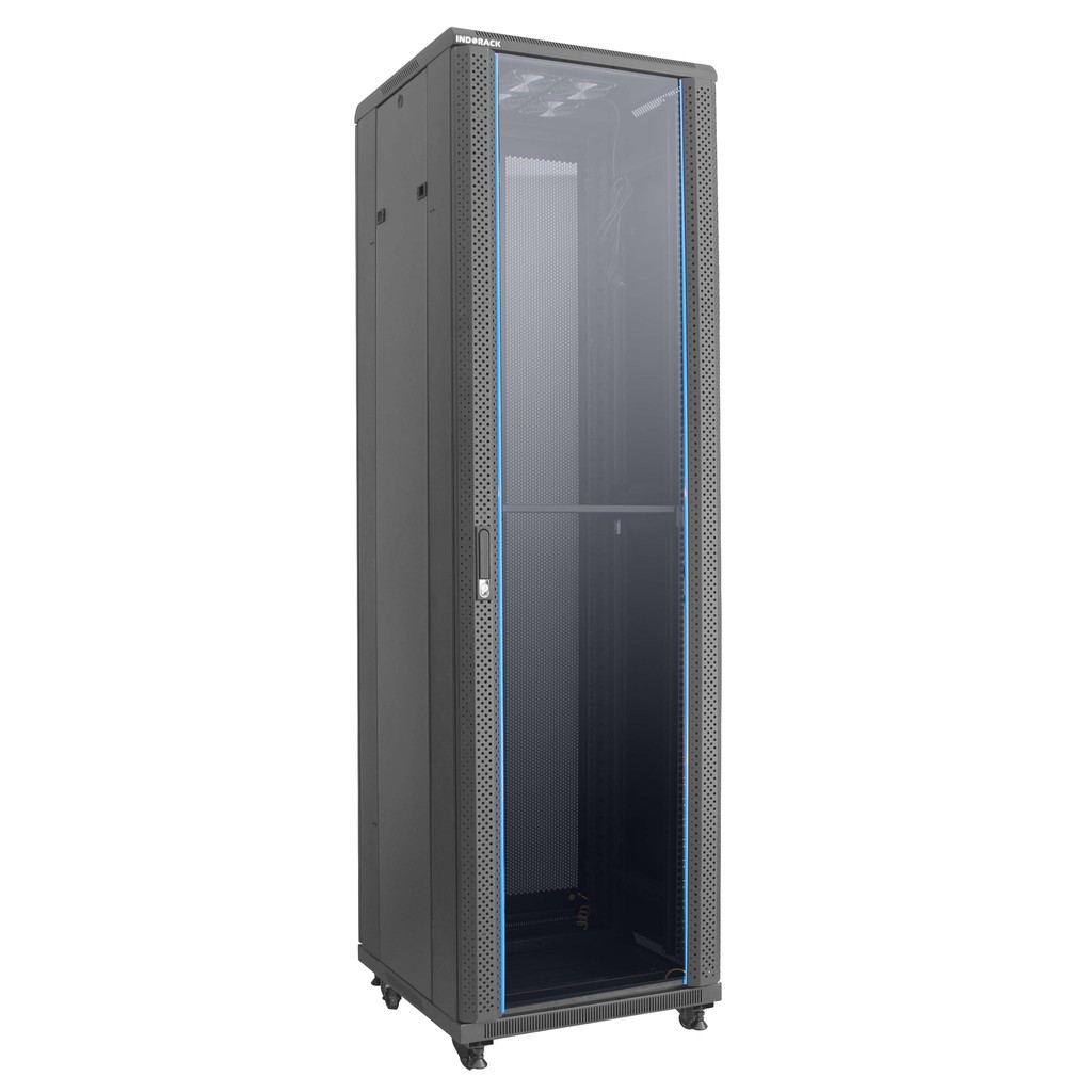 Jual INDORACK IR6042G CLOSE RACK 42U DEPTH 600MM GLASS DOOR - RACK ...