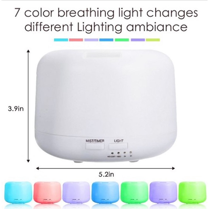 Jual Jual Diffuser Humidifier Ultrasonic Aroma Colorful LED 300 ml ...