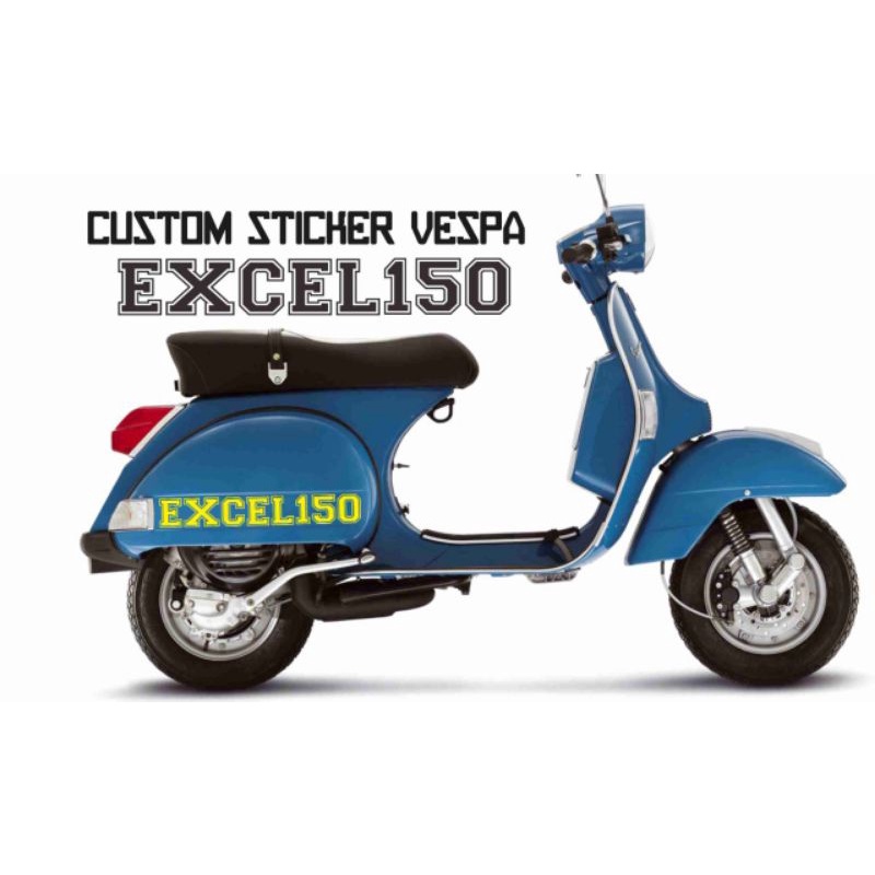 Jual STICKER VESPA EXCEL 150 CUTTING TIMBUL CUSTOM STICKER BOX VESPA PX ...