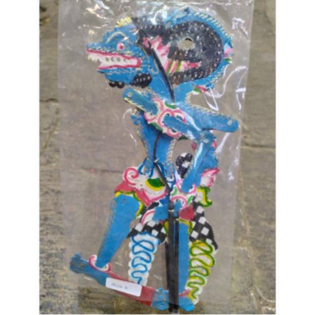 Jual KERAJINAN WAYANG KULIT ANILA BIRU KIDANGAN BAHAN KULIT SOUVENIR ...