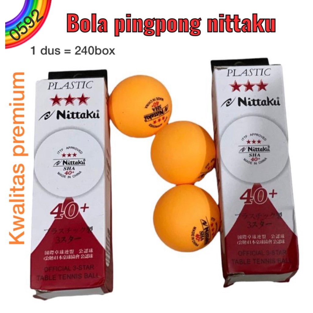 Jual BOLA PINGPONG TENIS MEJA NIITAKU 40+ 3STAR | Shopee Indonesia